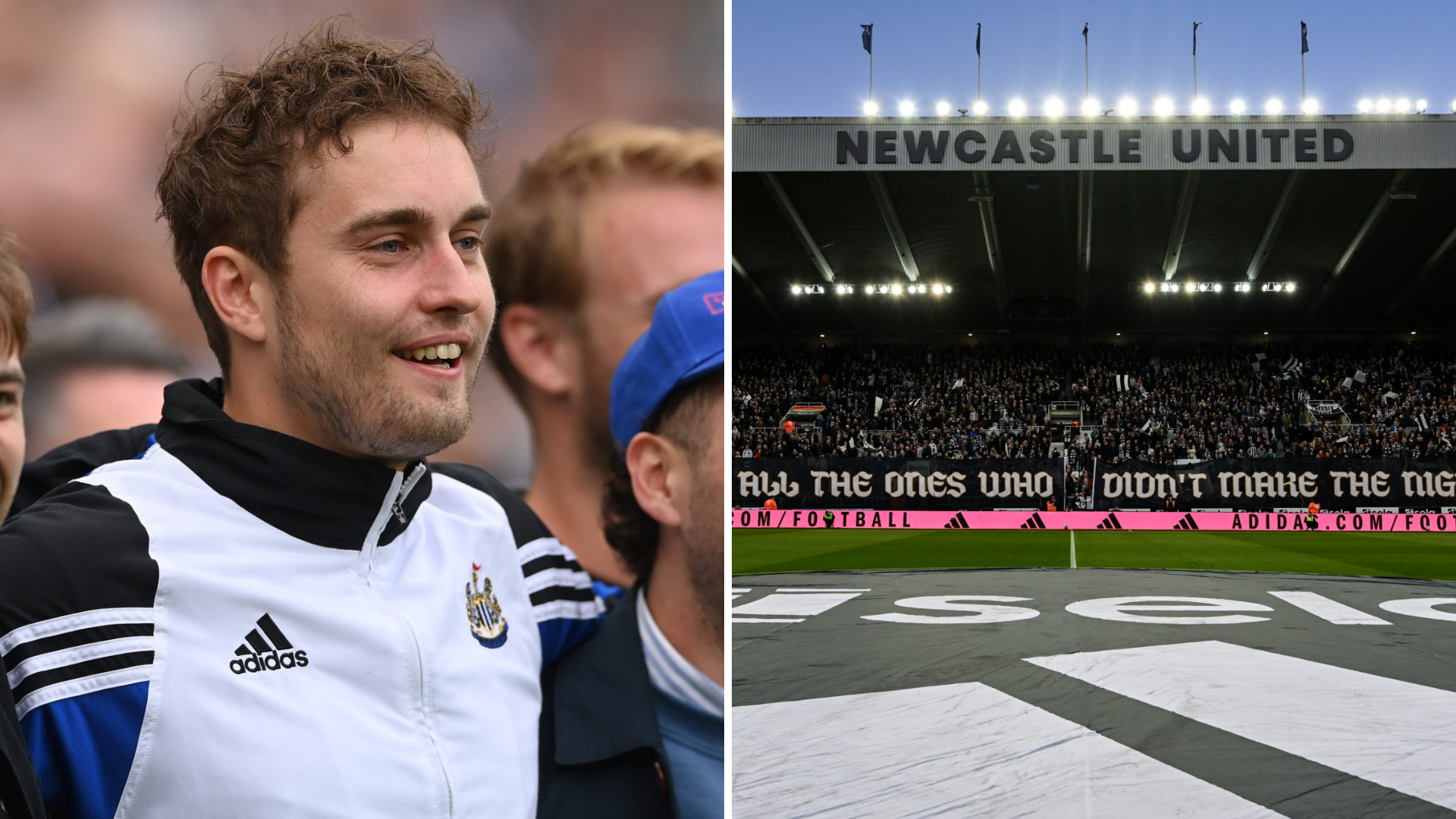 The Sam Fender-inspired banner spotted at St James' Park for Newcastle ...