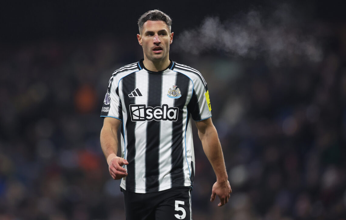 Fabian Schar reacts as one Newcastle United exit is confirmed